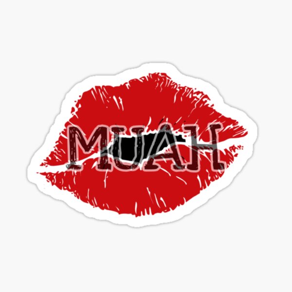 "Muah Kiss Mark" Sticker for Sale by jess1403x | Redbubble