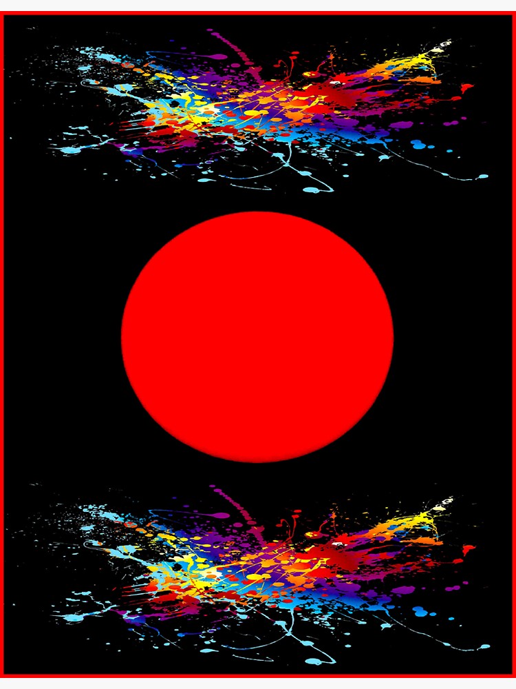 ""THE RISING BLOOD RED SUN" Art Deco Print" Sticker for Sale by ...