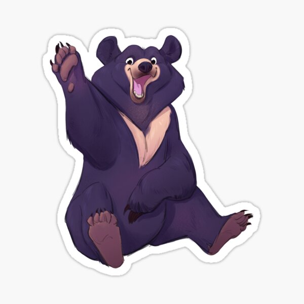 "Moon bear" Sticker for Sale by PaulaBS | Redbubble
