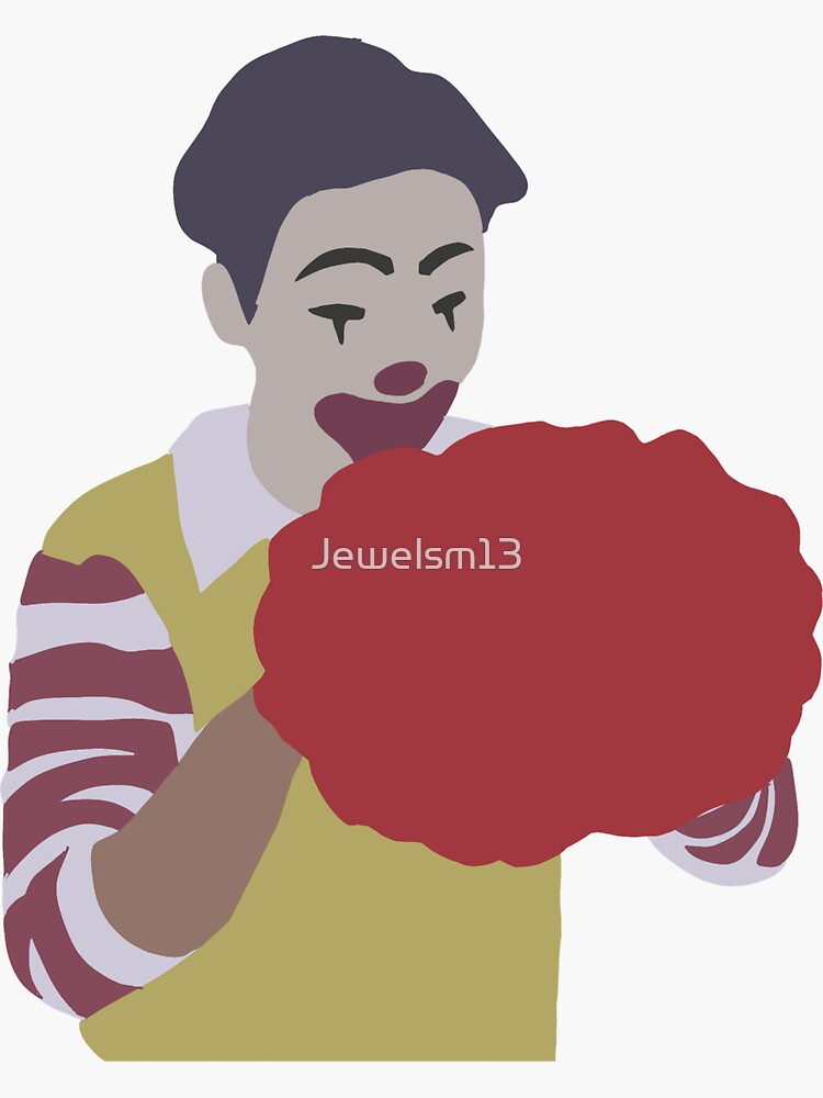 "SHINee Key Clown Meme Digital Illustration " Sticker for Sale by ...