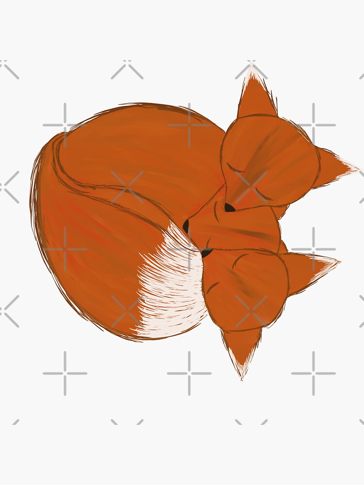 "3 headed fox" Sticker for Sale by Just13Chillin | Redbubble