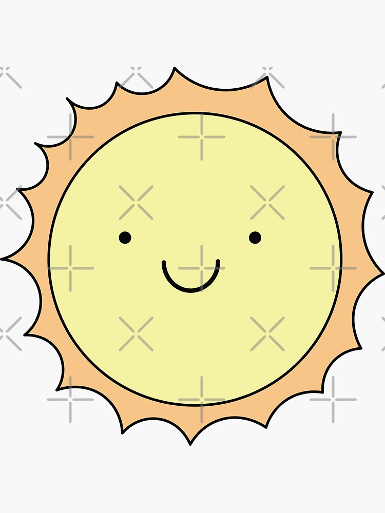 "Smiling Sun" Sticker for Sale by ColorRitual | Redbubble