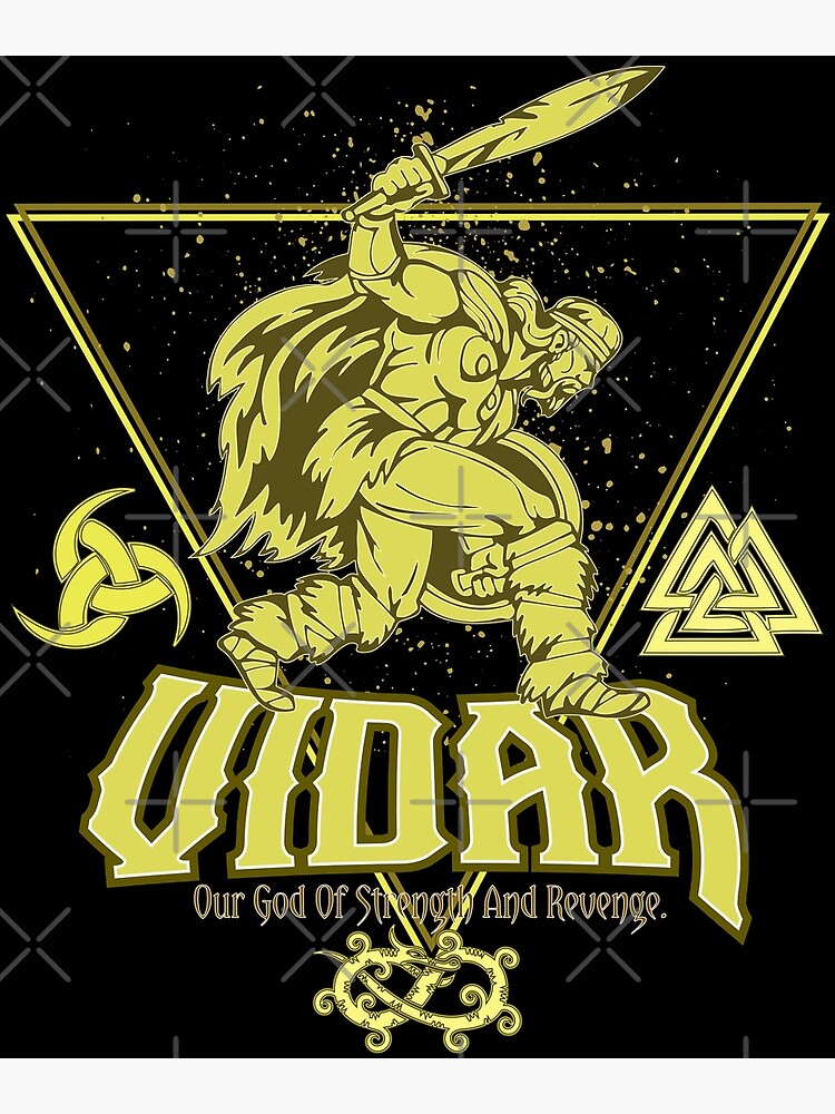 "Vikings,Vidar,Retro Vintage Illustration Norse Symbol" Poster for Sale ...