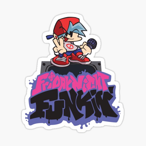 "Friday Night Funkin' Boyfriend " Sticker for Sale by Locke56Design ...