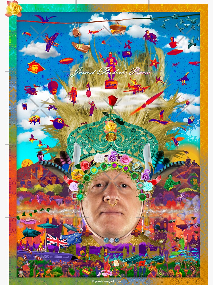 "Grand Poobah Boris" Sticker by DLooney | Redbubble