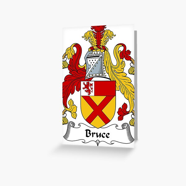 "Bruce Coat of Arms / Bruce Family Crest" Greeting Card for Sale by ...