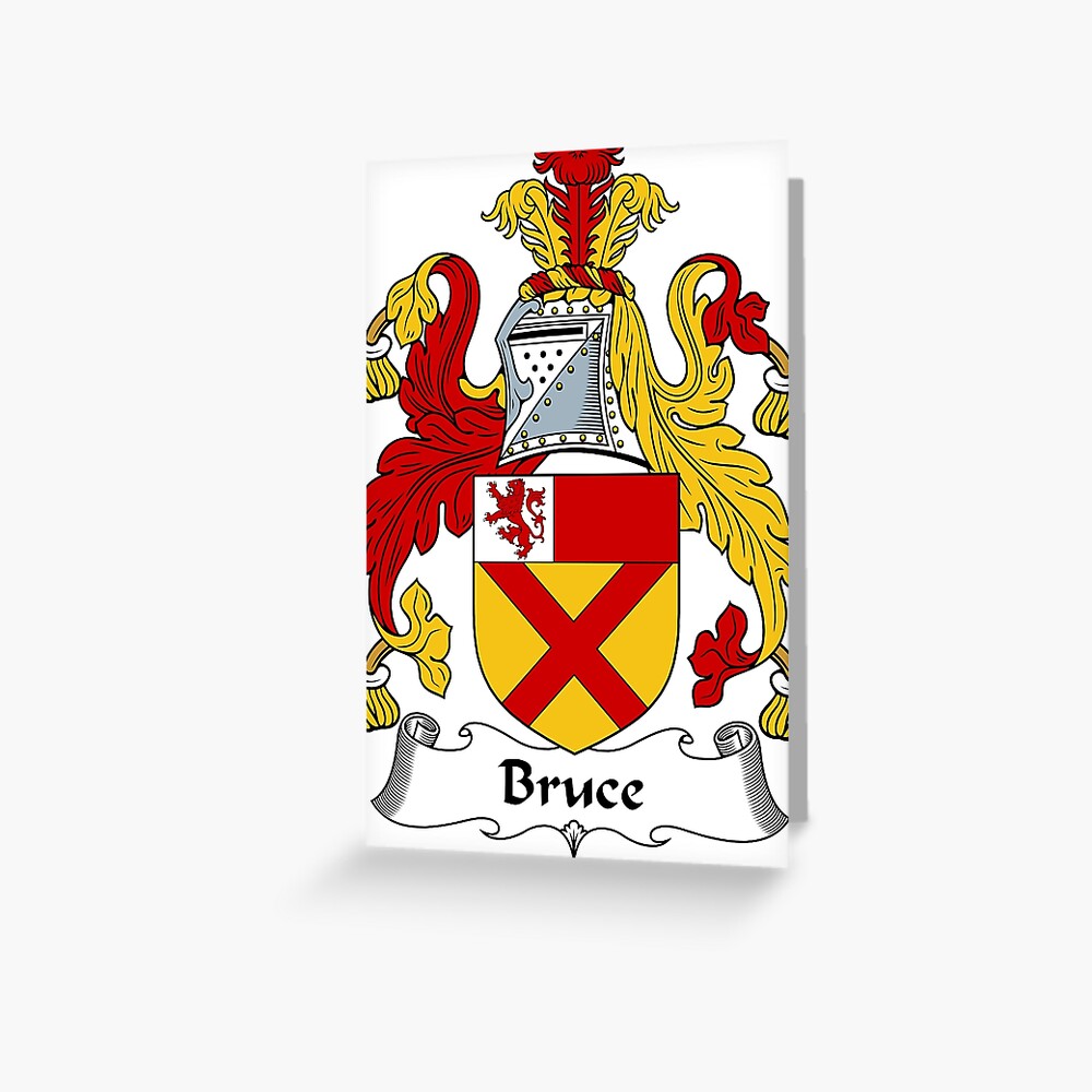 "Bruce Coat of Arms / Bruce Family Crest" Greeting Card for Sale by ...