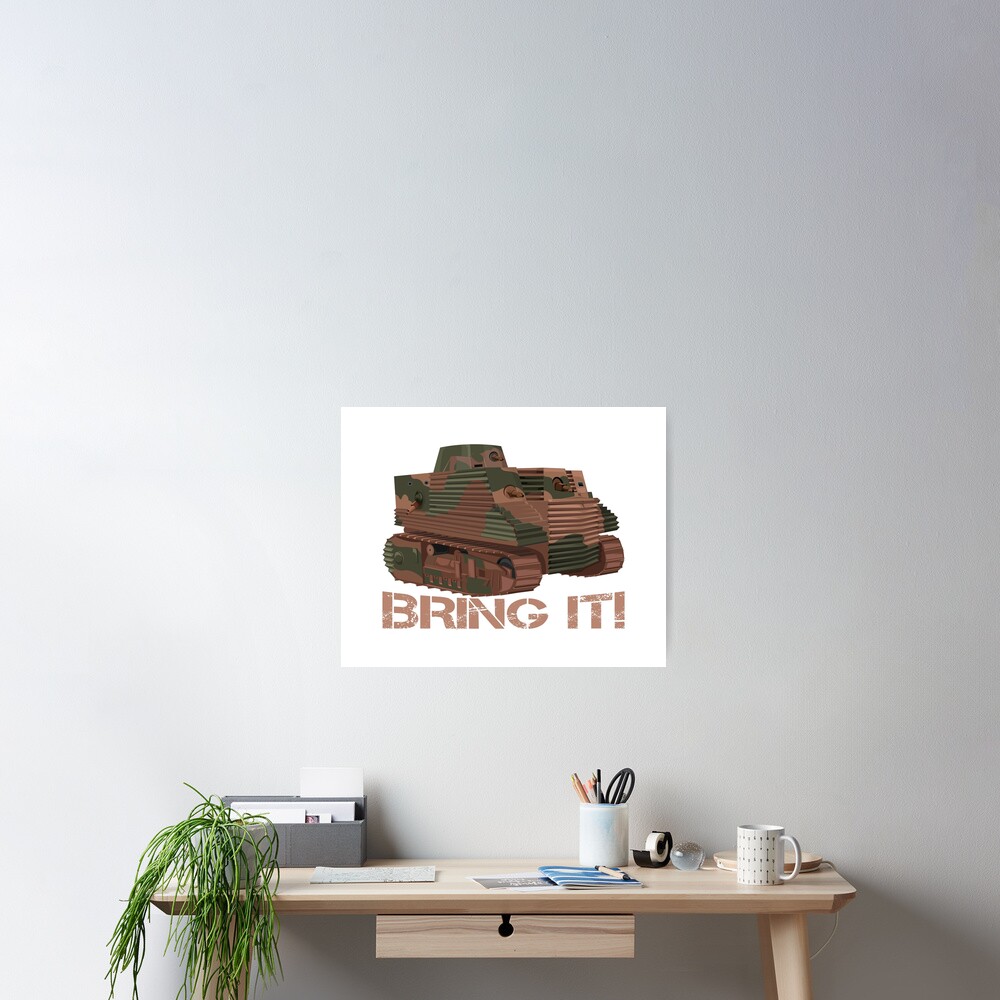 Poster « Bob Semple Tank Drôle WW2 Tanks Meme Saying Gift », par ...