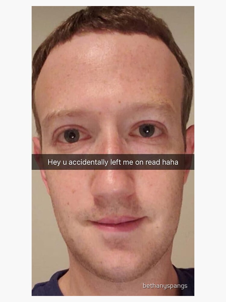 "Mark Zuckerberg Meme" Sticker for Sale by bethanyspangs | Redbubble