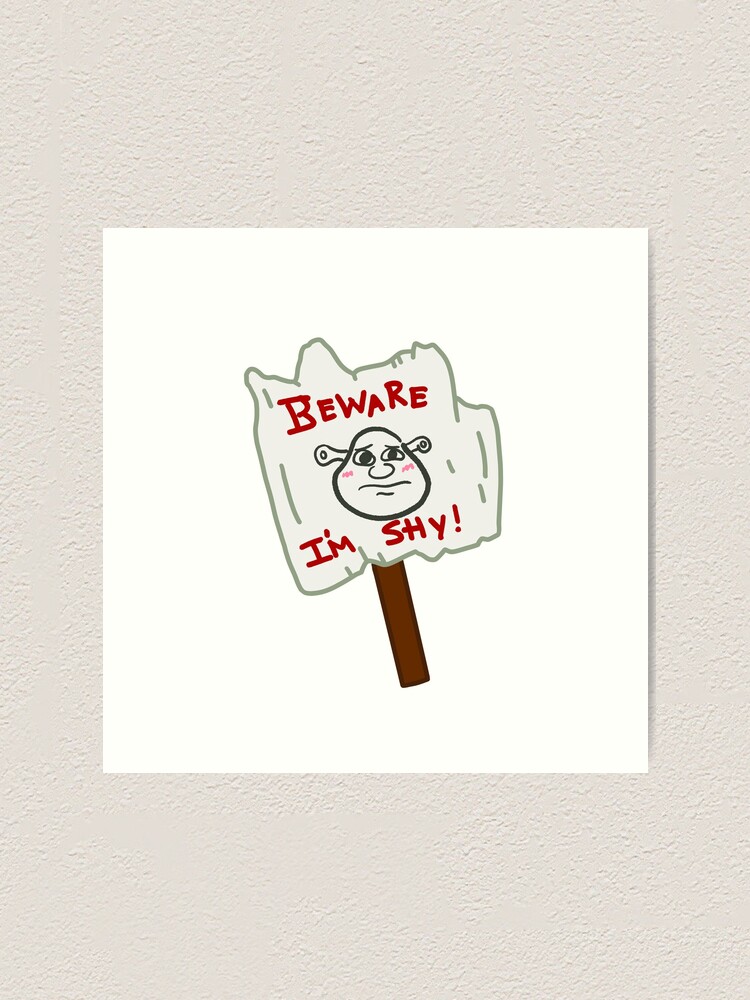 "Beware of Ogre Shrek sign sticker " Art Print for Sale by fopury ...