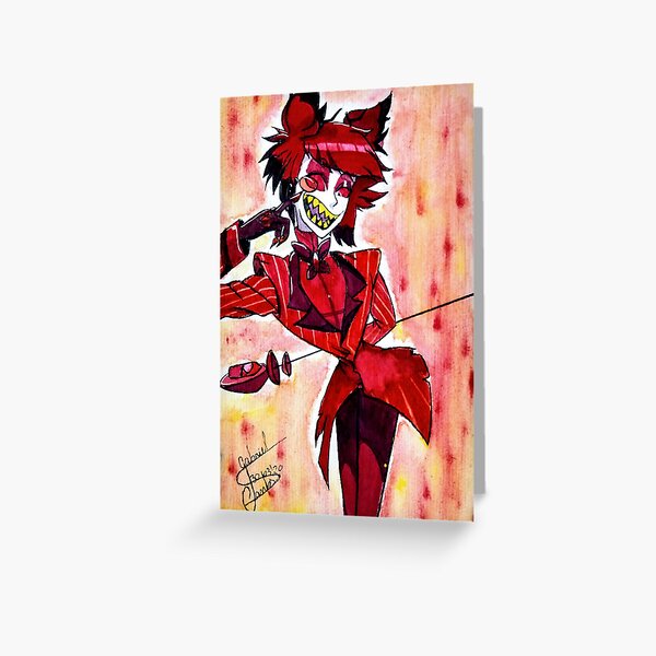 "Alastor Hazbin Hotel" Greeting Card for Sale by Gabr1elART | Redbubble