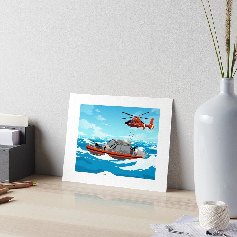 "Coast Guard 29 ft Response Boat - Small II" Art Board Print by ...