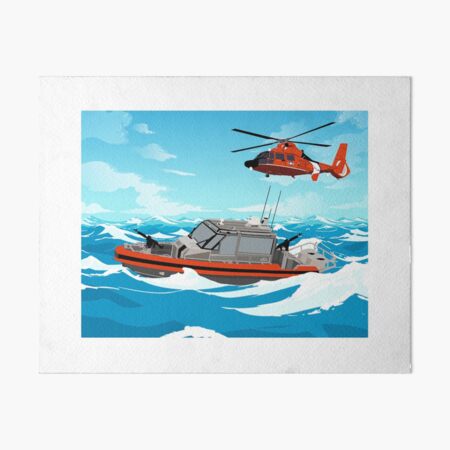 "Coast Guard 29 ft Response Boat - Small II" Art Board Print by ...