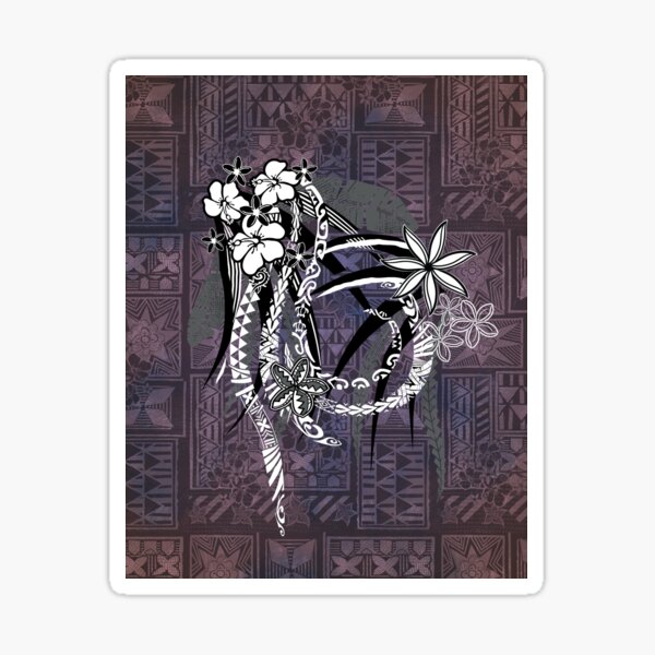 "Polynesian - Hawaiian - Samoan Vintage Tribal Tapa Artboard" Sticker ...
