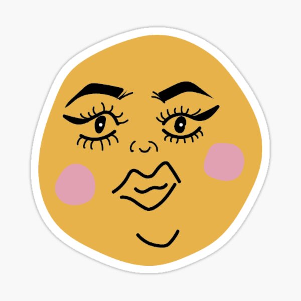 "drawn Face" Sticker by jordanksides | Redbubble