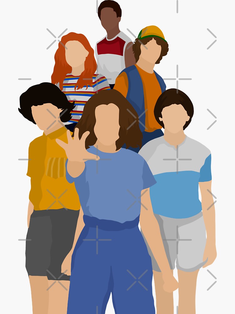 "Stranger Things Cast Sticker" Sticker for Sale by SaintsAvenue | Redbubble