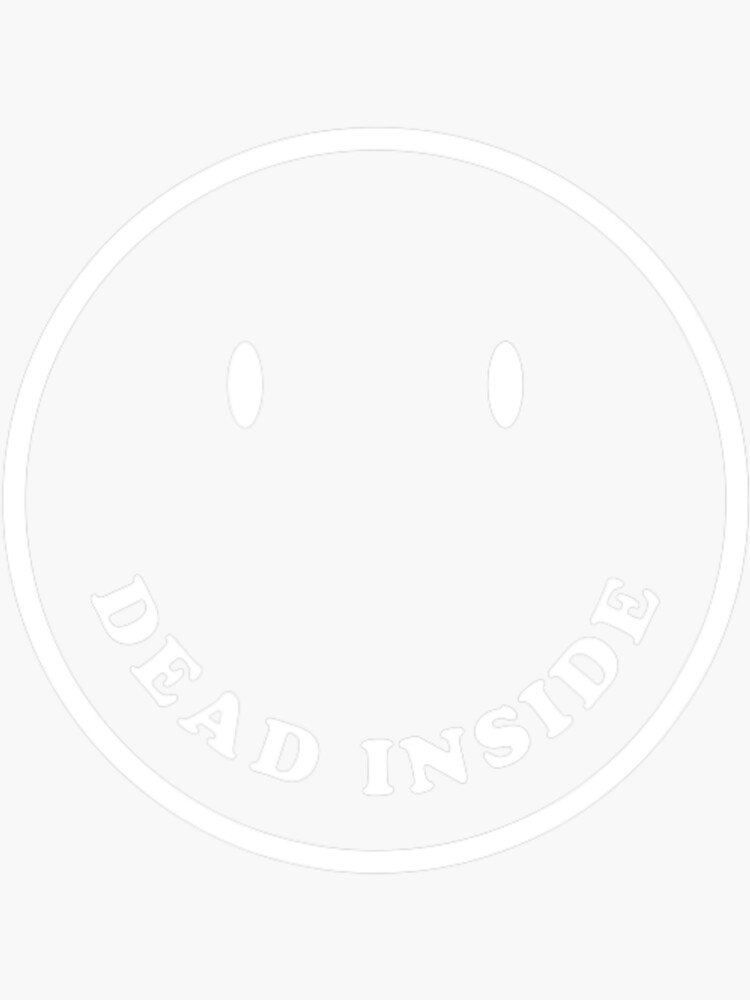 "Dead Inside Smiley Face Grunge Goth Aesthetic" Sticker by ...