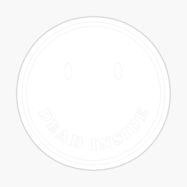 "Dead Inside Smiley Face Grunge Goth Aesthetic" Sticker by ...