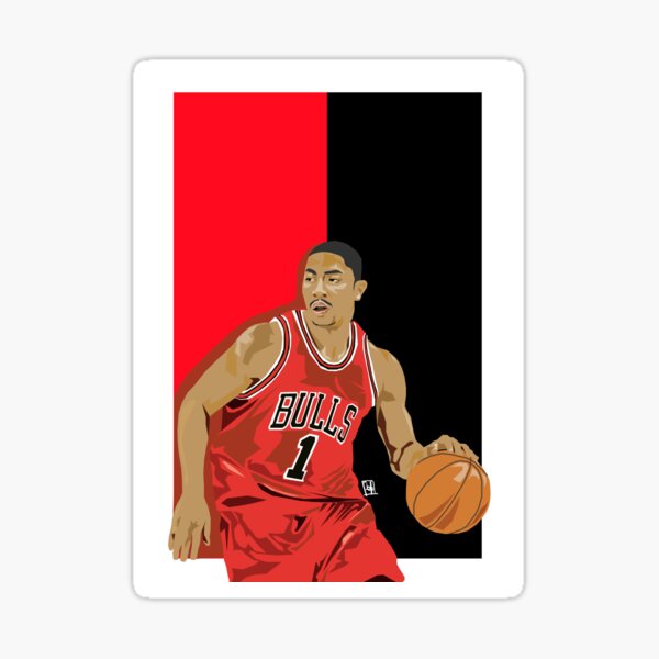 "MVP Derrick Rose" Sticker for Sale by kayemessart | Redbubble