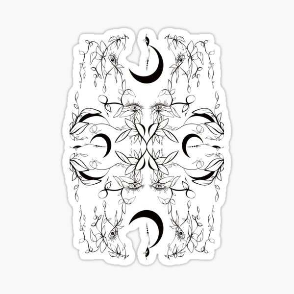 "Moon Flower " Sticker by Emptylinesx | Redbubble