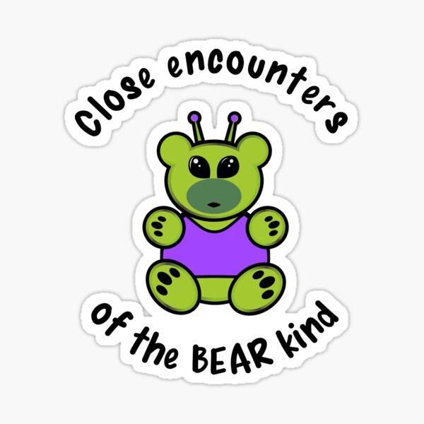 "Alien Bear" Sticker for Sale by Brokens-Bears | Redbubble