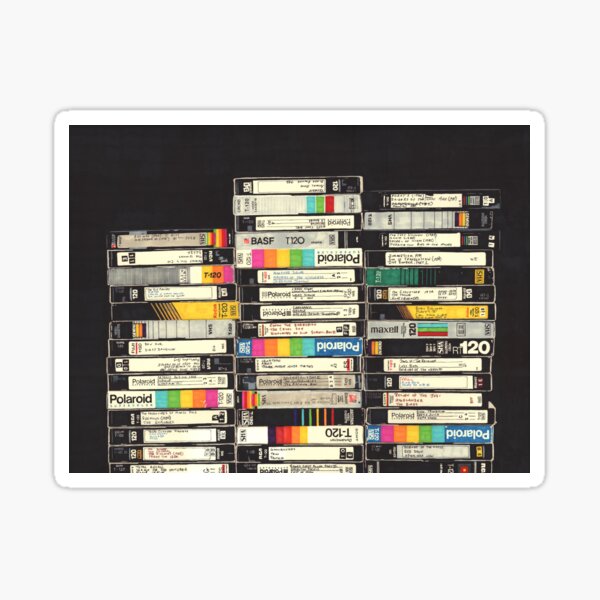 "VHS Stack" Sticker for Sale by hbthornton | Redbubble
