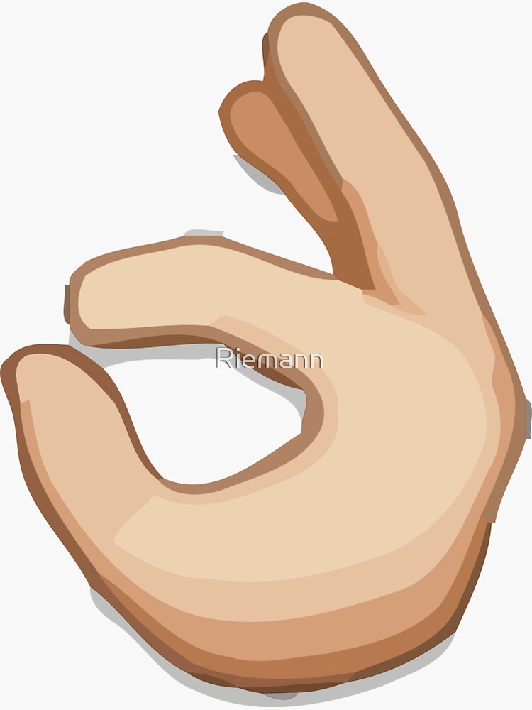 "Ok Hand Sign Emoji" Sticker for Sale by Riemann | Redbubble