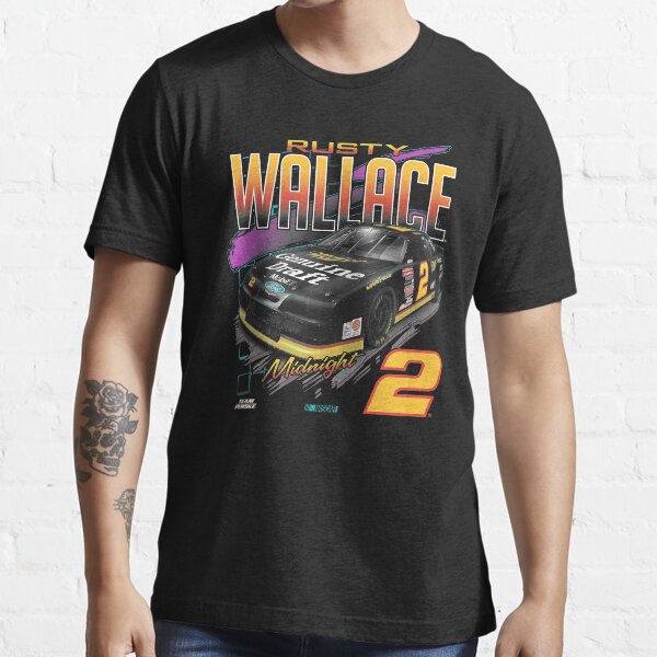 "Rusty - Wallace Black Vintage Car T-Shirt Long" T-shirt for Sale by ...