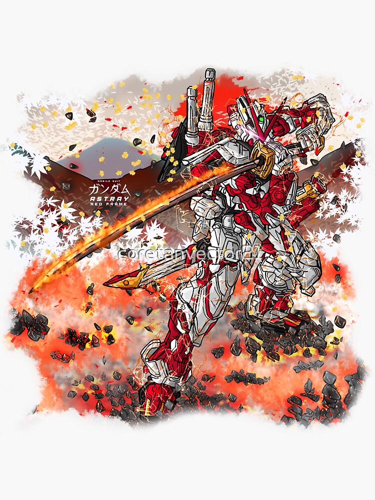 "Gundam Astray Red Frame" Sticker for Sale by coretanvector21 | Redbubble