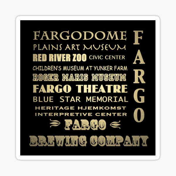 "Fargo North Dakota Famous Landmarks" Sticker for Sale by plintner ...