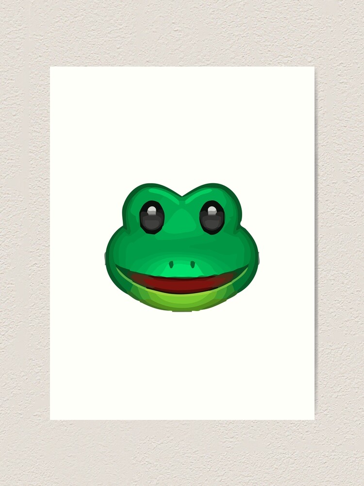"Frog Face Emoji" Art Print for Sale by Riemann | Redbubble