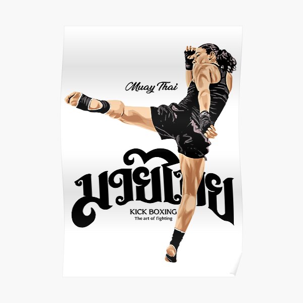 "Muay Thai Boxing Girl Kickboxing" Poster for Sale by KewaleeTee ...