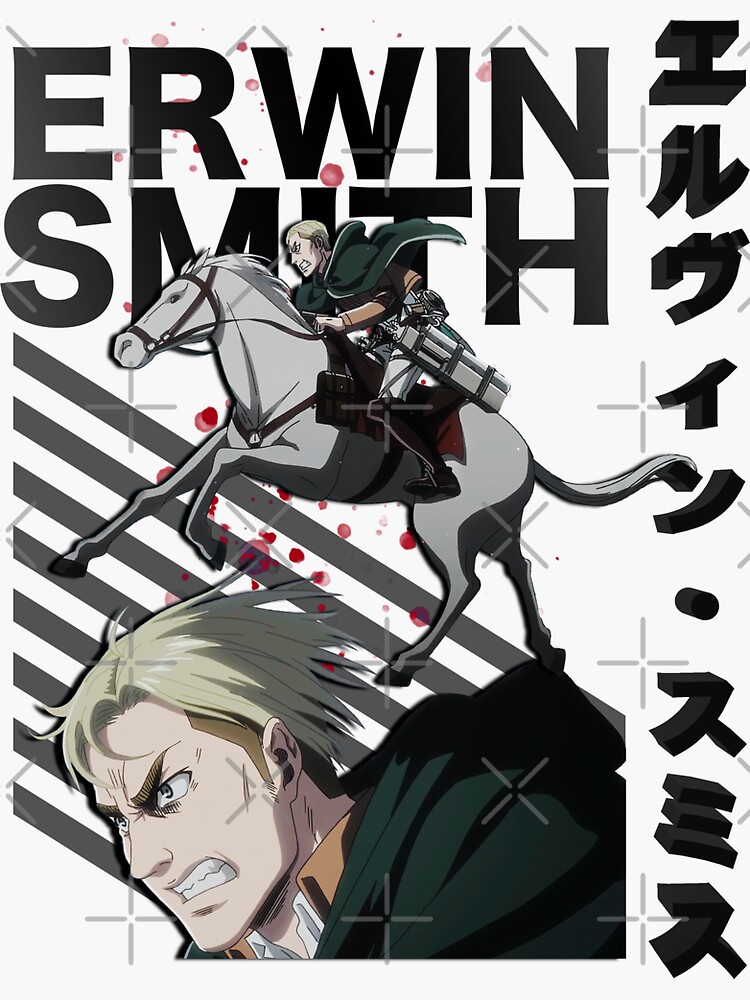 "Shingeki no Kyojin - Erwin Smith" Sticker by beagleson | Redbubble