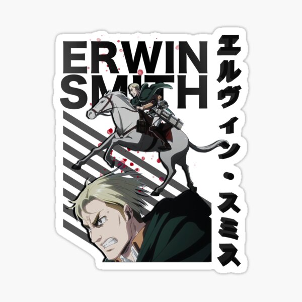 "Shingeki no Kyojin - Erwin Smith" Sticker by beagleson | Redbubble