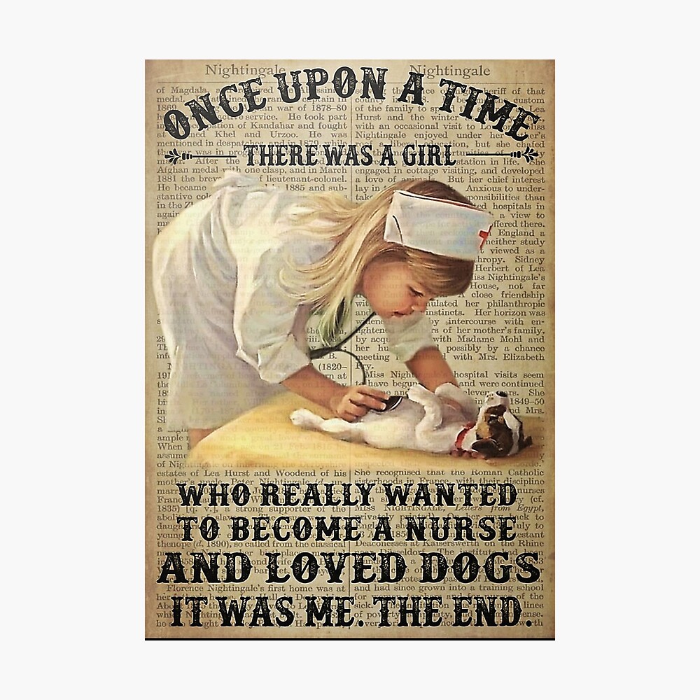 Digital Prints Nursing School Poster Once Upon A Time There Was A Girl ...