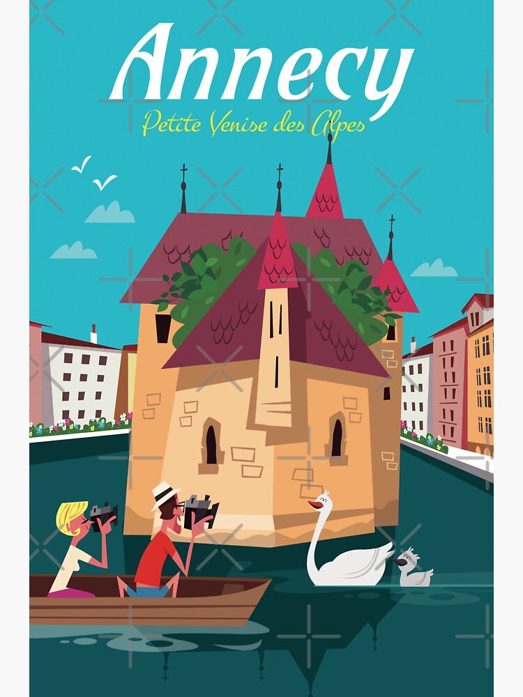 "Annecy poster" Sticker for Sale by GAGodel | Redbubble