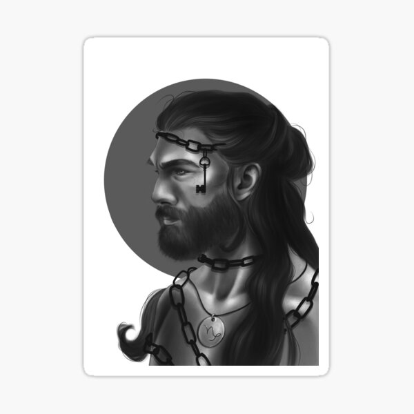 "Chained by yourself" Sticker by CylquillArt | Redbubble