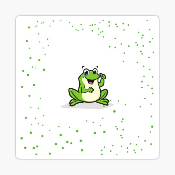 "Good luck frog" Sticker for Sale by MagdalenaRulez | Redbubble