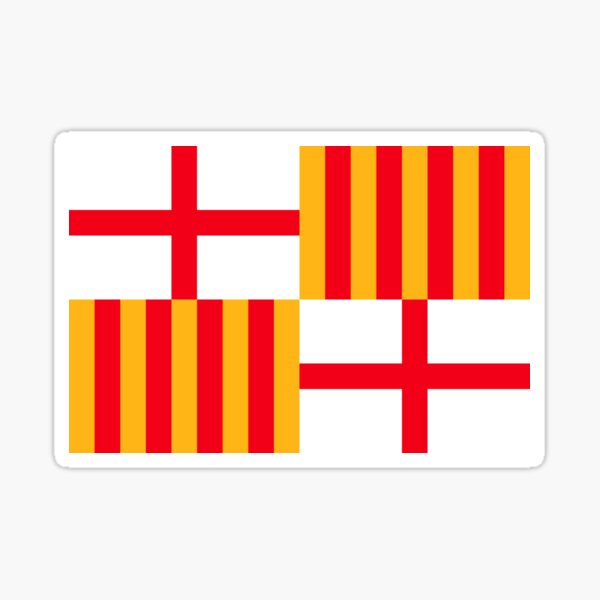 "Flag of Barcelona " Sticker for Sale by abbeyz71 | Redbubble