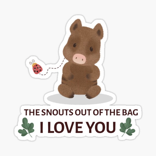 "The Snouts Out of the Bag – Boar " Sticker by BWKidz | Redbubble