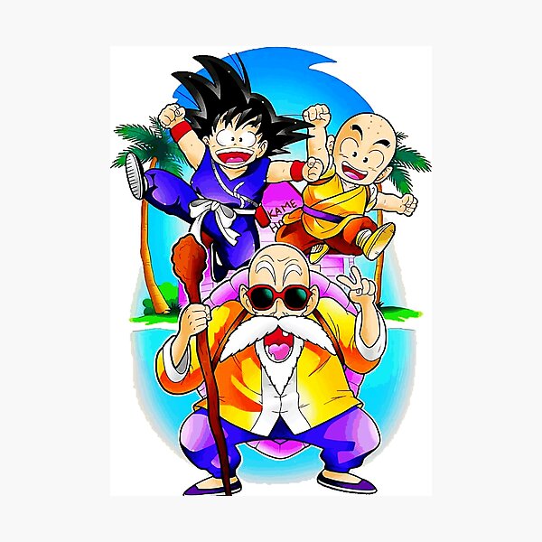 "goku,krillin and master roshi cartoon" Photographic Print by ...