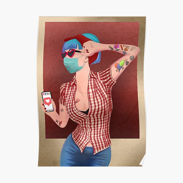 "Girl wearing mask" Poster by JDWalt | Redbubble