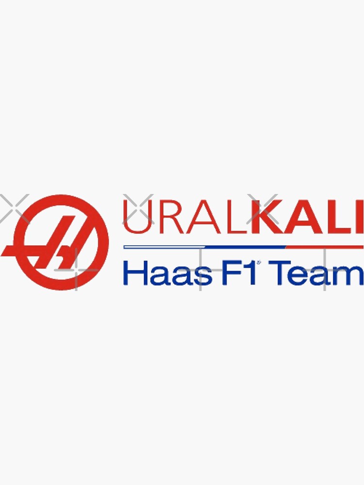 "Haas F1 Team Logo 2021 white" Sticker by lysandercg | Redbubble