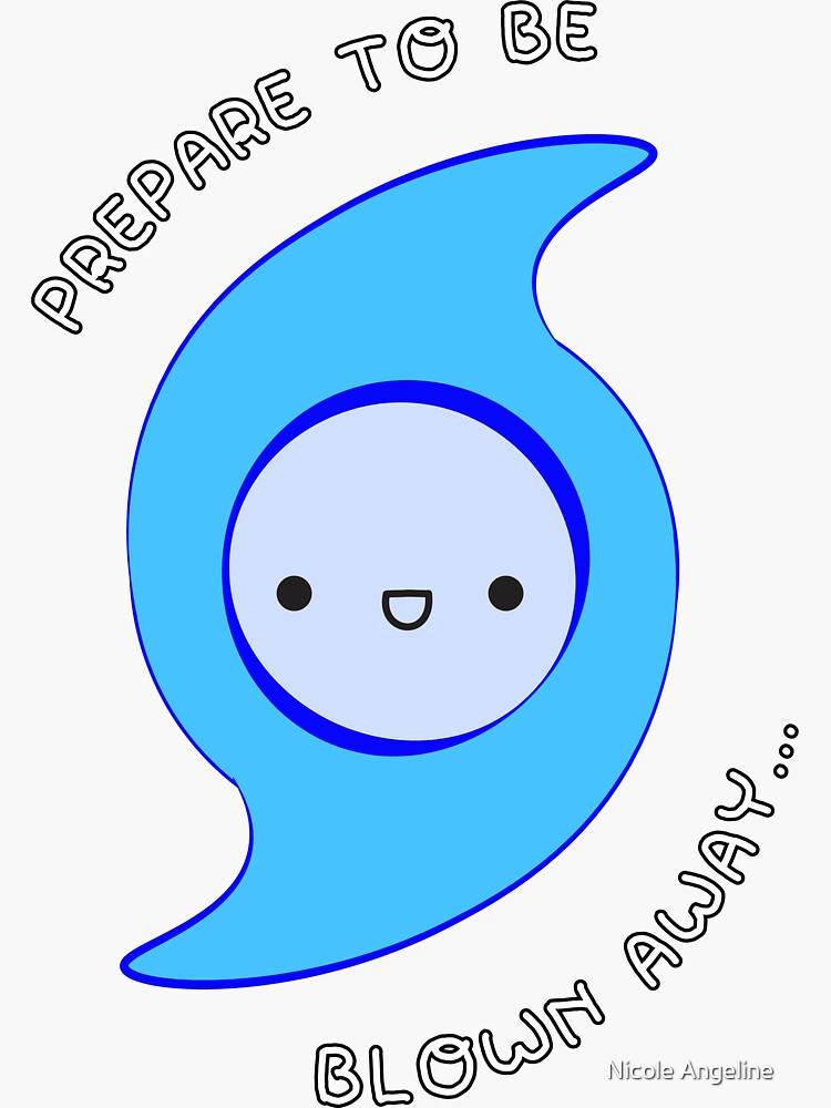 "Hurricane | Kawaii Cuties" Sticker by oceanicinks | Redbubble