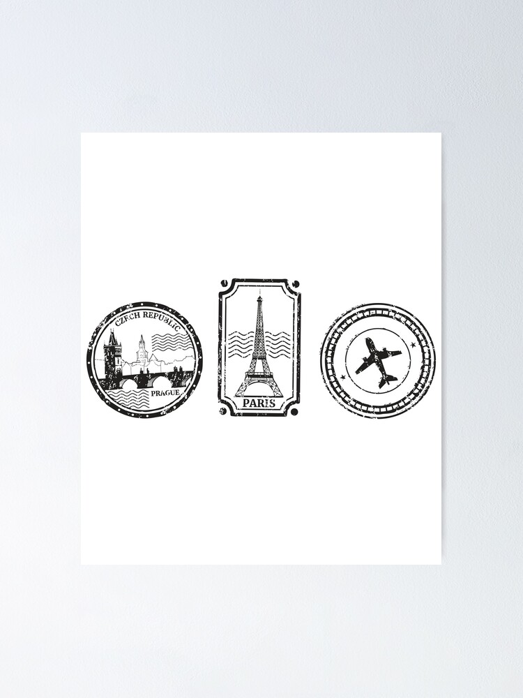 "Vintage European Cities Stickers, Retro Historic Landmarks Planner ...