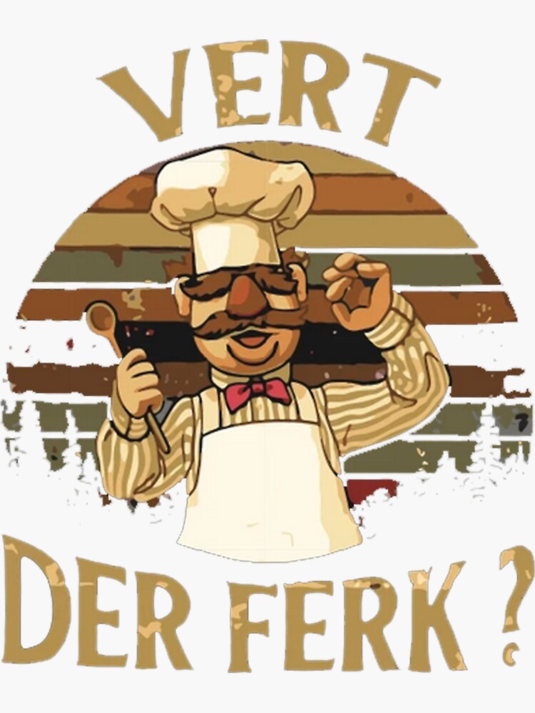 "vert der ferk" Sticker for Sale by riskyfarel | Redbubble