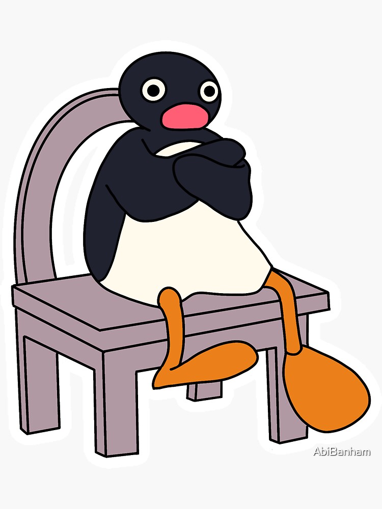 "Angry Pingu" Sticker for Sale by AbiBanham | Redbubble