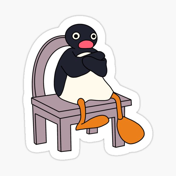 "Angry Pingu" Sticker for Sale by AbiBanham | Redbubble