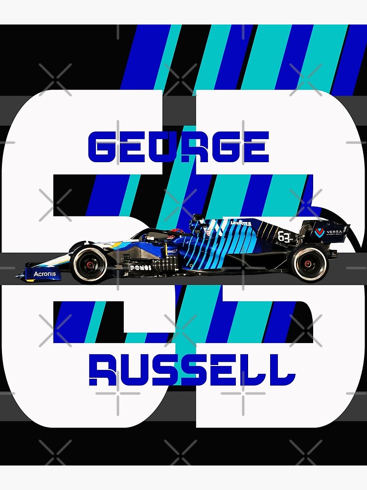 Póster «George Russell Fórmula Uno F1 Fórmula 1 George Russell # 63 ...