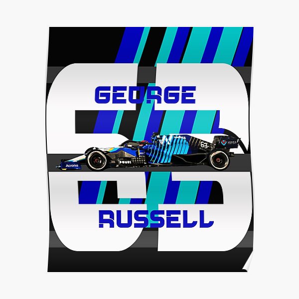 Póster «George Russell Fórmula Uno F1 Fórmula 1 George Russell # 63 ...